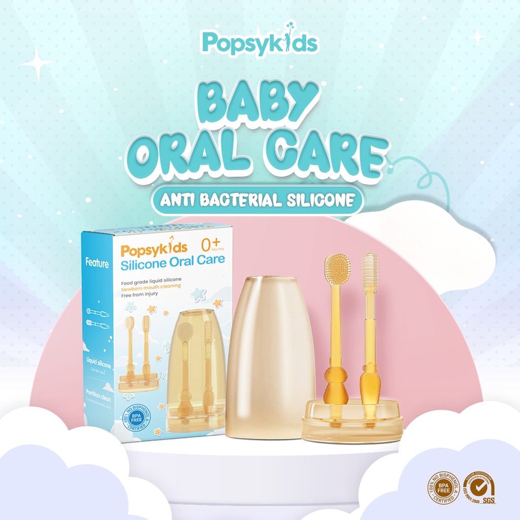 Jual Popsykids Silicone Baby Oral Care – Pembersih Mulut Bayi Silikon ...