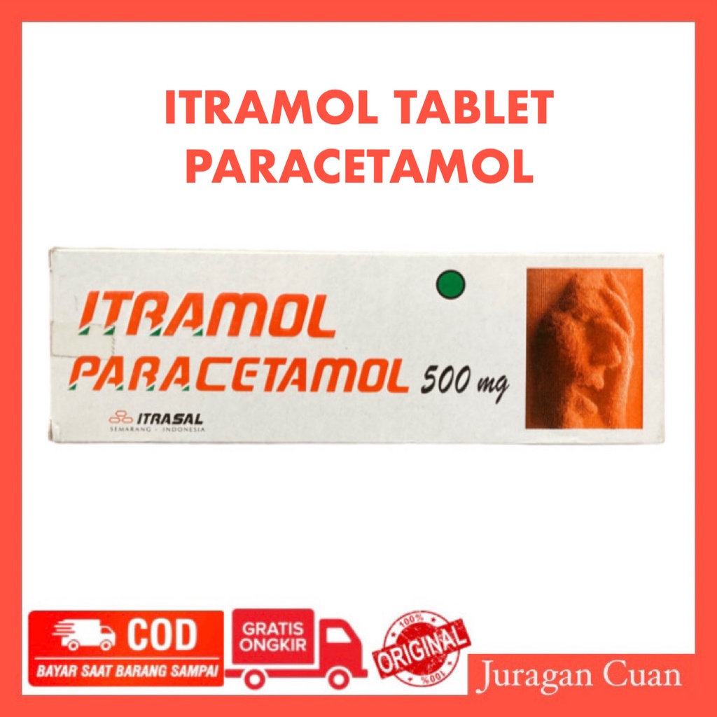 Jual ITRAMOL PARACETAMOL TABLET 500 MG 1 STRIP 10 TABLET OBAT DEMAM ...