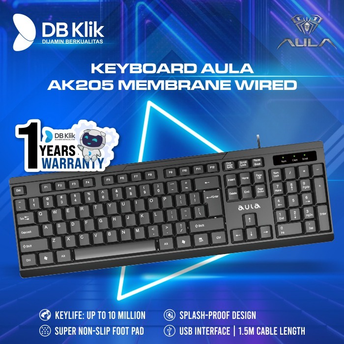Jual Keyboard Gaming Aula AK205 Membrane Wired - AULA AK205 Wired Keyboard | Shopee Indonesia