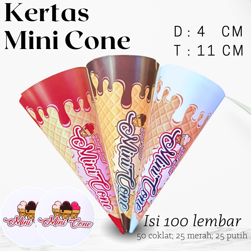 Jual CETAK KEMASAN ES KRIM CONE MINI / JUAL KEMASAN CONE KECIL ...