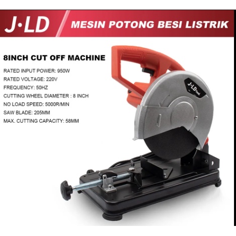 Jual Mesin potong besi cut off Gerinda duduk cutting whell 8 inch JLD ...