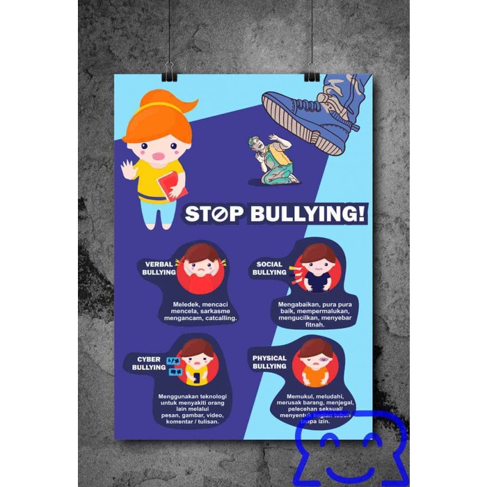Jual Poster Ramah anak. anti Bullying, stop bullying, Cyber Bullying, perudungan, kekerasan pada ...