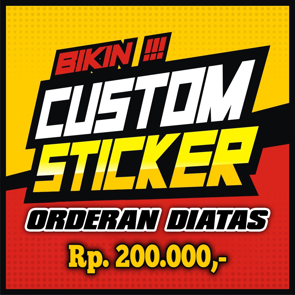 Jual Custom Stiker Cutting & Printing (khusus Orderan 200rb /lebih ...