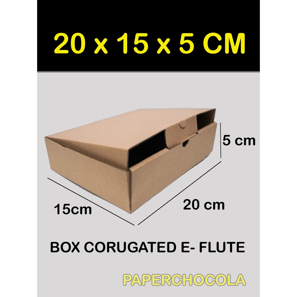 Jual Box Kardus 20x15x5 cm / BOX KARTON CORUGATED DIE CUT E-FLUTE ...