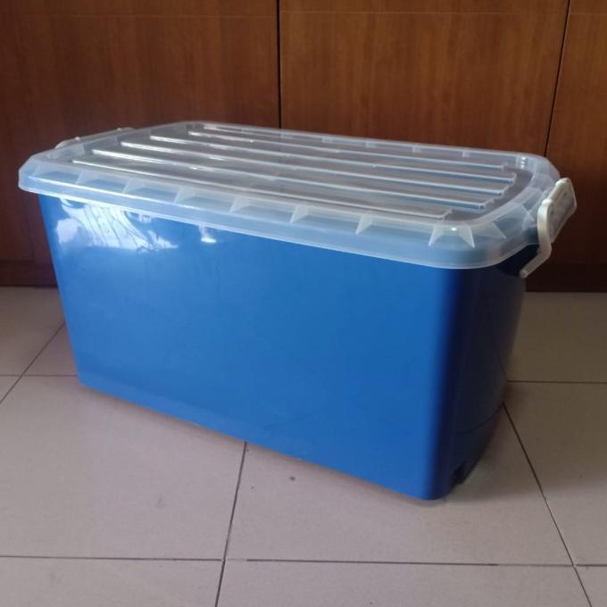 Jual JUAL BOX CONTAINER 90 LITER + RODA - Box Serbaguna 90L | Shopee ...