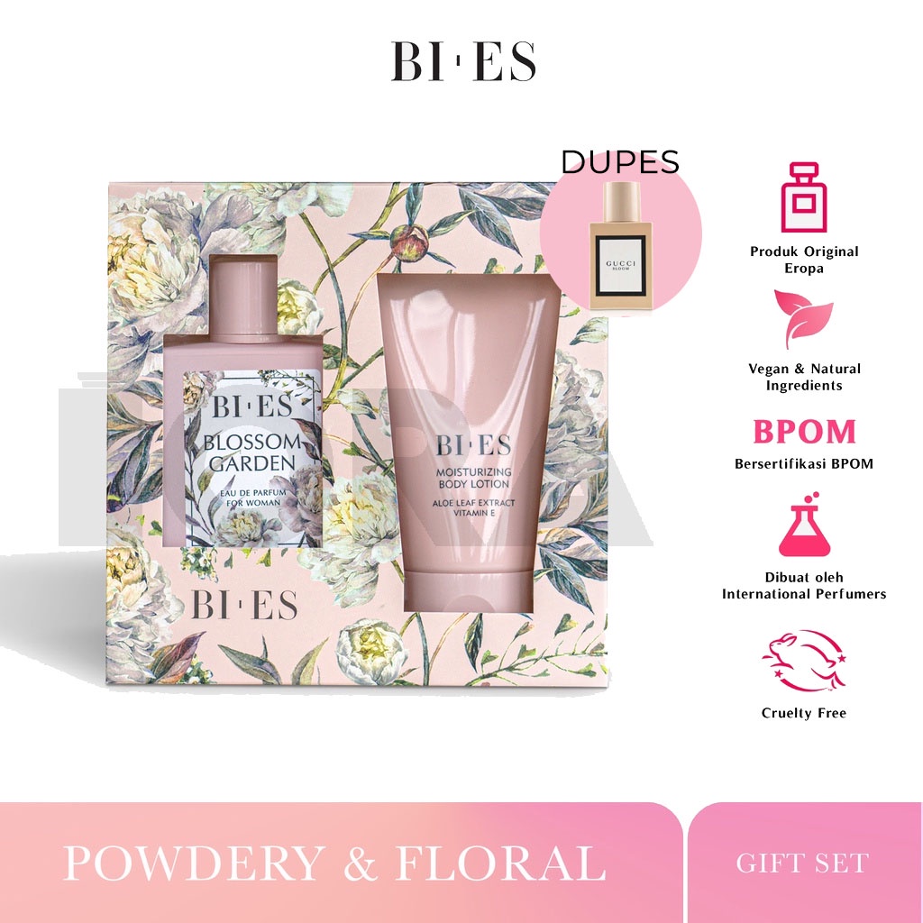 Jual BIES BI ES Blossom Garden EDP - Parfum Original GIFT SET | Shopee ...