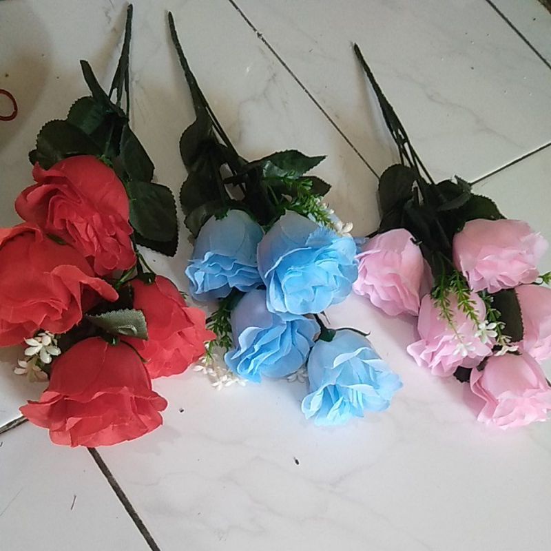 Jual Bunga Mawar Artifisial Kuncup/ bunga mawar Palsu | Shopee Indonesia
