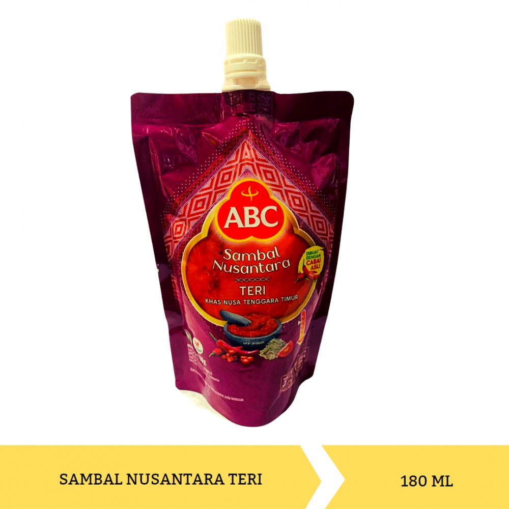 Jual ABC Sambal sambel nusantara Geprek / Teri / terasi pouch 180ml ...