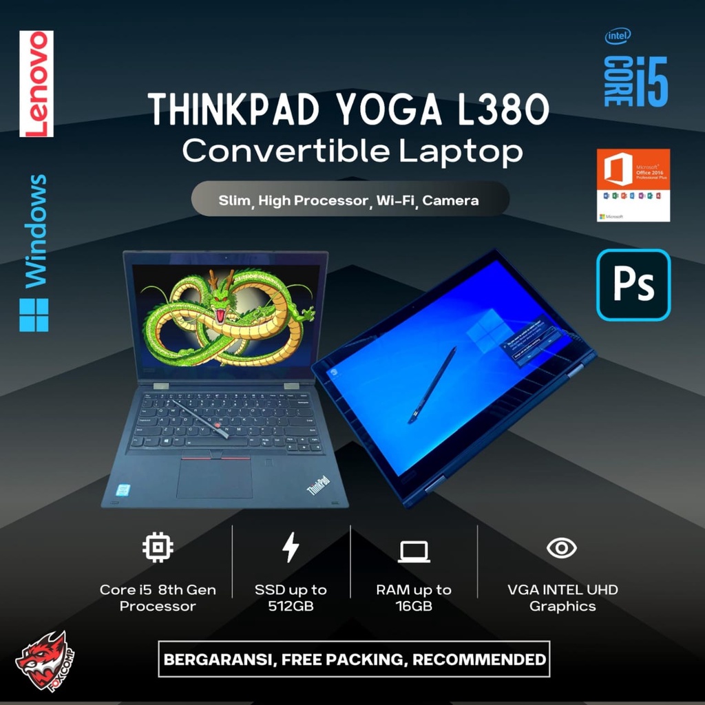 Jual Lenovo Thinkpad L380 L390 Yoga Core i7 Gen 8 Free Pen Stylush Like ...