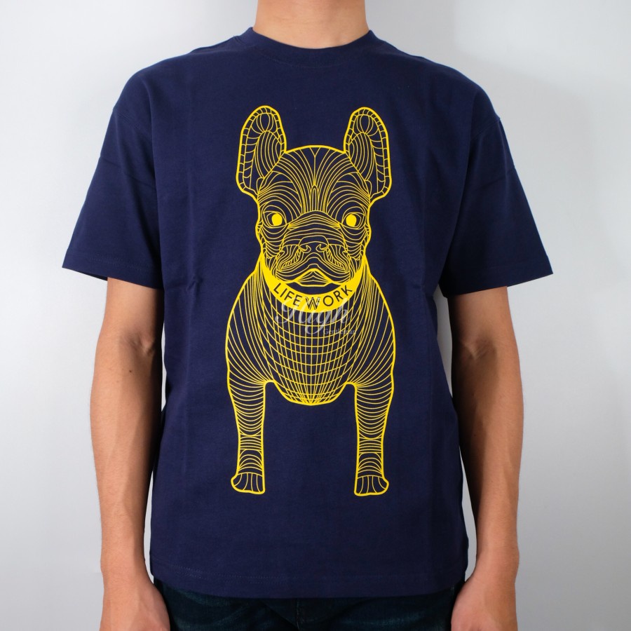 Jual Lifework Radog Big Logo Oversize Tee Navy/Gold 100% Original ...