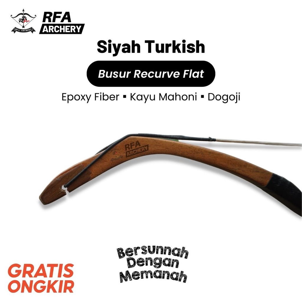 Jual Siyah Turkish Untuk Busur Panah Recurve Kayu Mahoni Laminasi Cocok ...