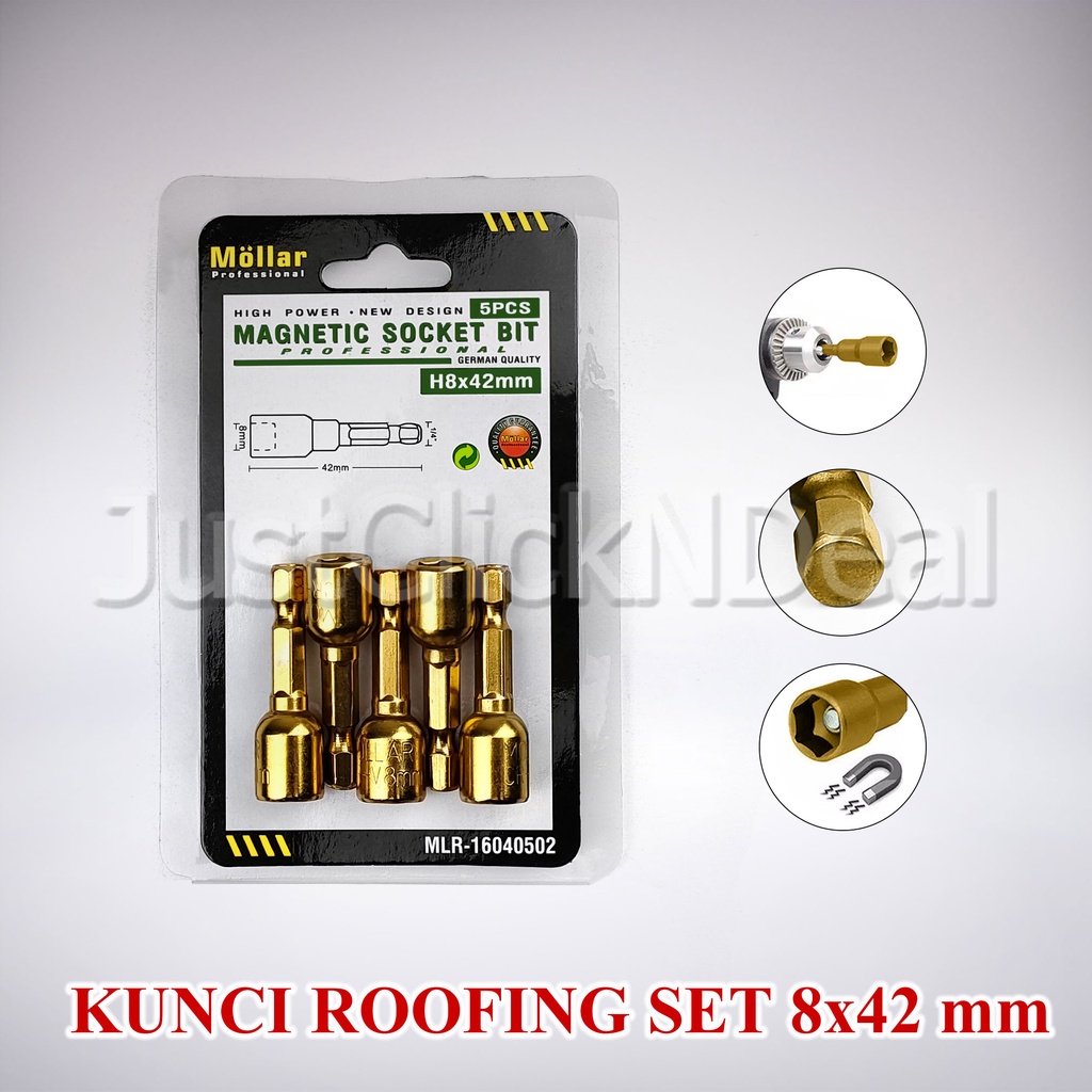Jual Mollar Kunci Mata Baut Obeng Sock Baja Ringan 8 x 42 mm Magnetic Socket Bit | Shopee Indonesia