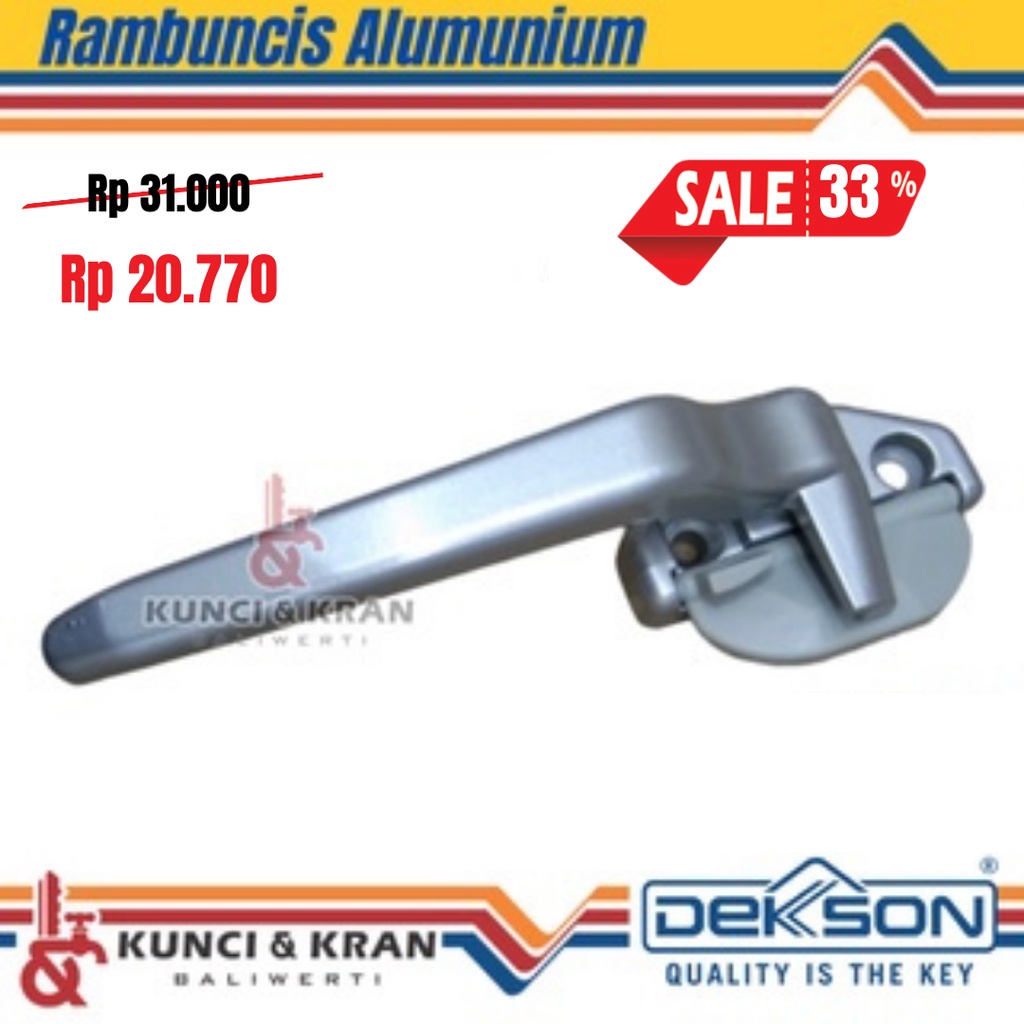 Jual Rambuncis Alumunium DEKKSON CH 420 LH SILVER Pengunci Jendela ...