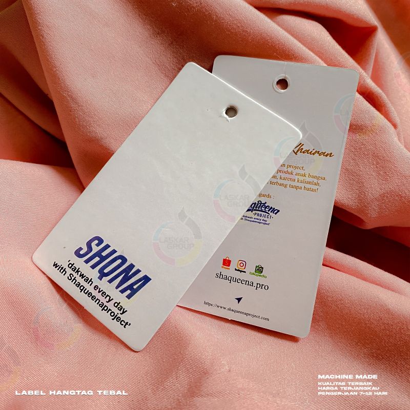 Jual hangtag / ketebalan 310 gsm / hangtag / label merek / label murah ...