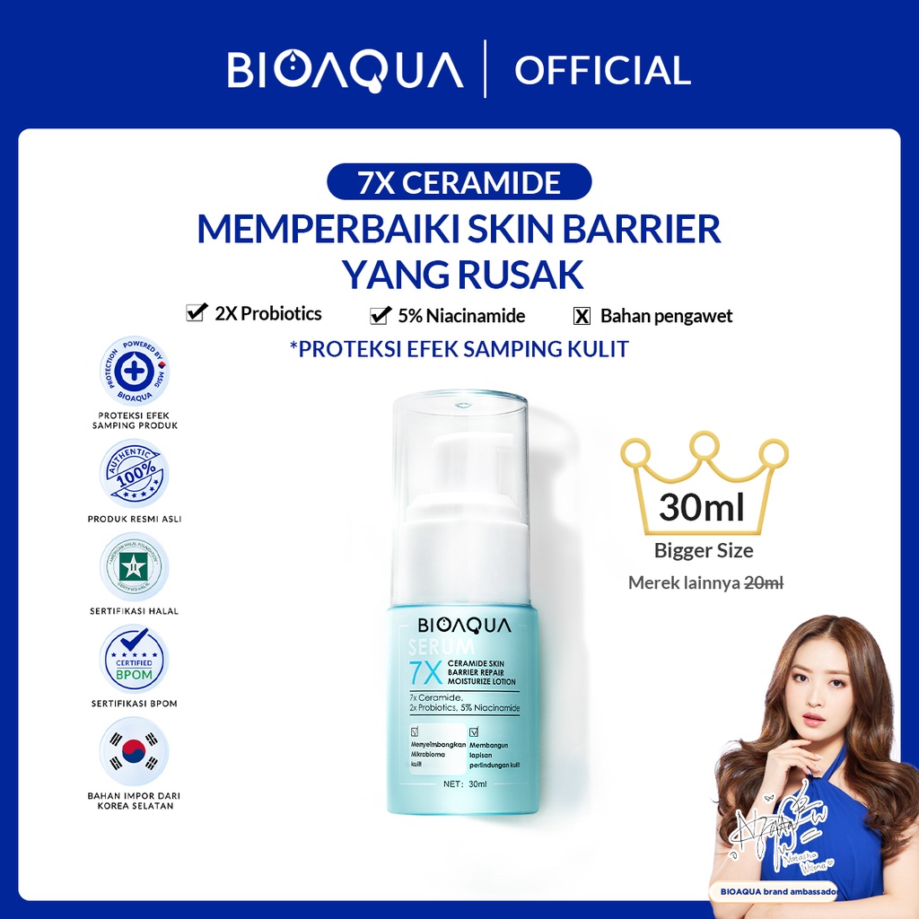 Jual BIOAQUA 7X Ceramide Skin Barrier Repair Serum Moisturizer Emulsion ...