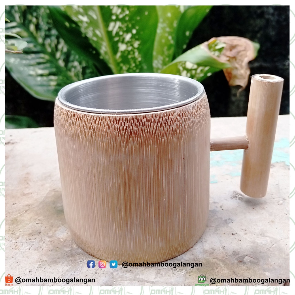 Jual Cangkir Gelas Bambu Gagang Tunggal Limeted Edition Cocok Buat ...