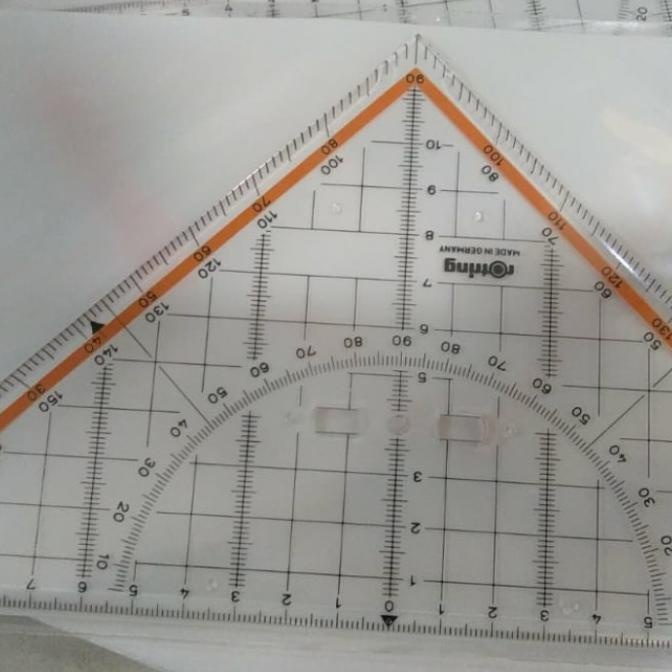 Jual Rotring Triangle Ruler Penggaris Segitiga Pegangan Centro 25 Cm ...