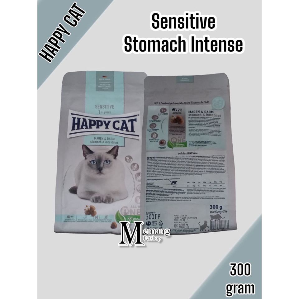 Jual Happy Cat 300gram Sensitive Stomach Intestines - Makanan Kucing ...