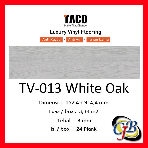Jual Vinyl Taco 3mm TV-013 White Oak | Shopee Indonesia