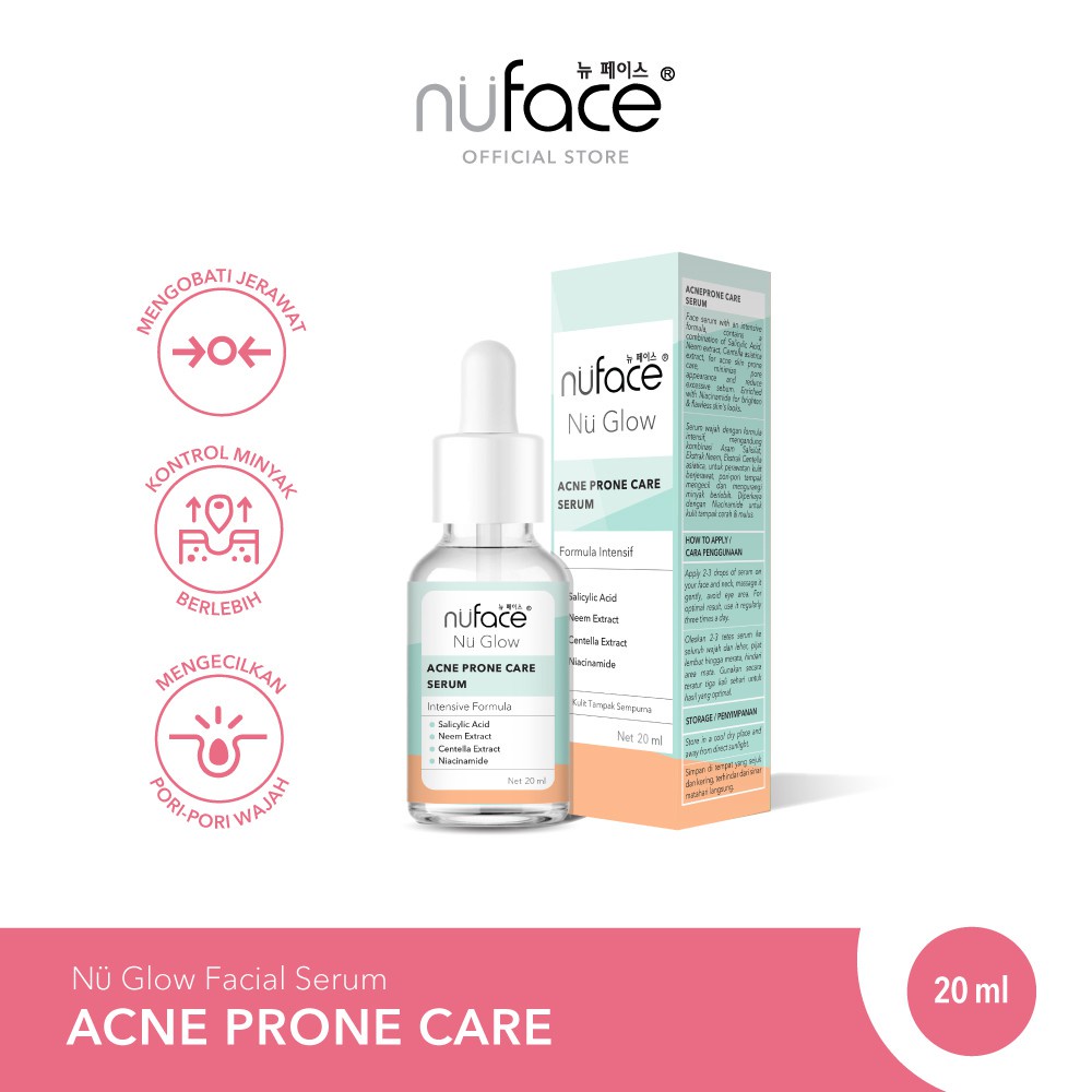 Jual Nuface Nu Glow Liquid Acneprone Care Serum (Serum Acne) | Shopee ...