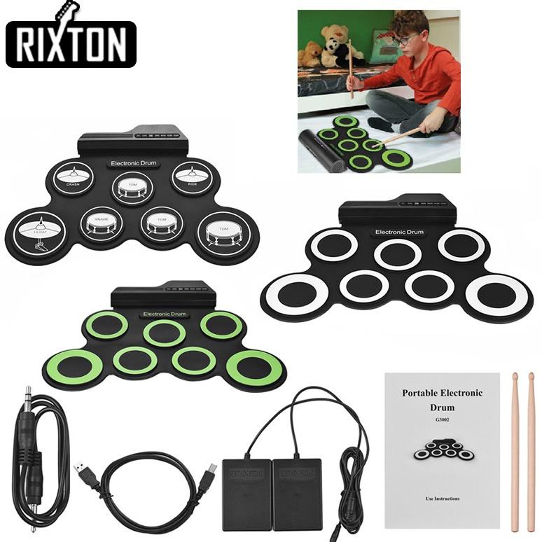 Jual TERBAIK Rixton Drum Elektronik Pobel Digital USB 7 Bantalan Roll ...