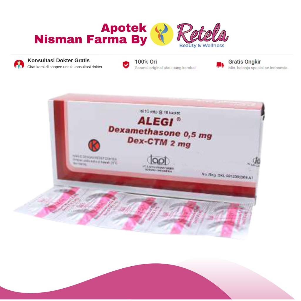 Jual ALEGI TABLET STRIP ISI 10 TABLET | Shopee Indonesia