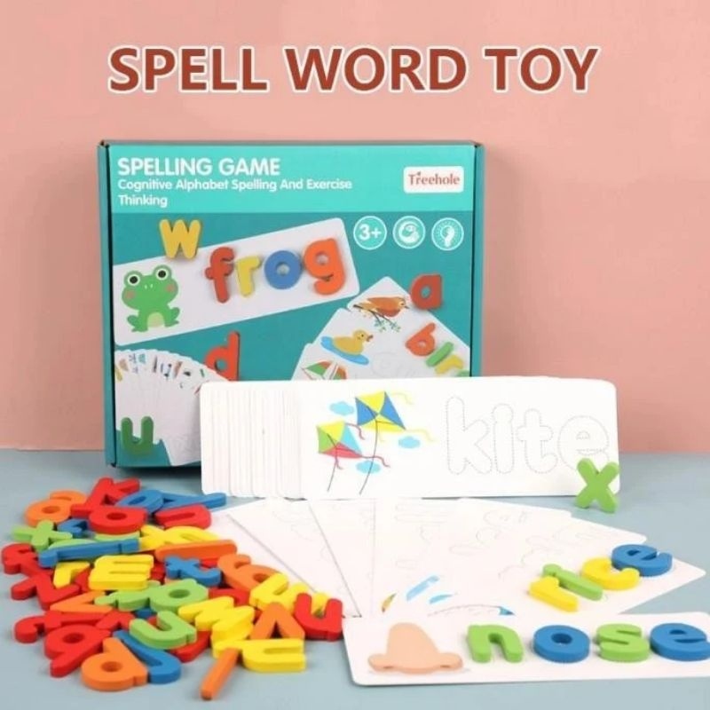 Jual SPELLING GAME TOY TREEHOLE (Spell Word Mainan Edukasi Belajar ...