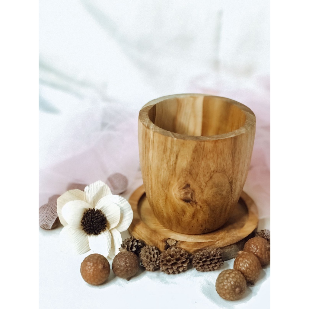 Jual GELAS CANGKIR KAYU JATI / GELAS UNIK JATI / GELAS KAYU FOODGRADE ...