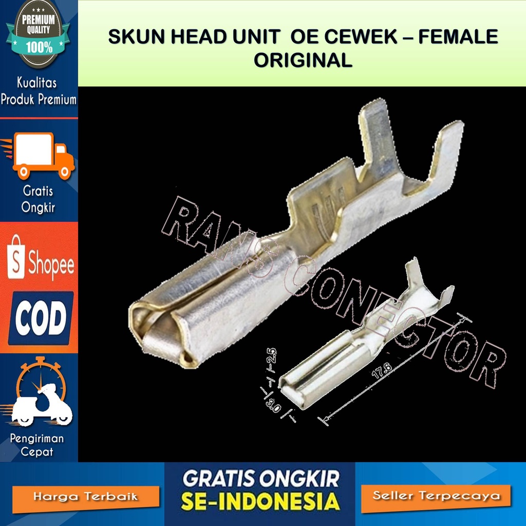 Jual SKUN KABEL SOKET POWER WINDOW HEAD UNIT HU TAPE MOBIL SKUN FEMALE ...