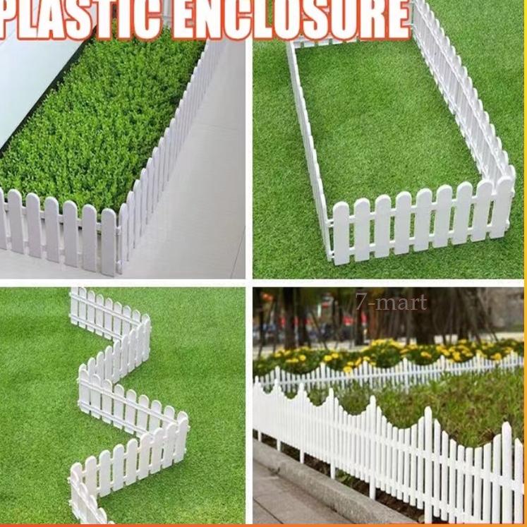 Jual >V44859) Pagar kebun / Pagar plastik / Pagar Plastik PVC Putih ...
