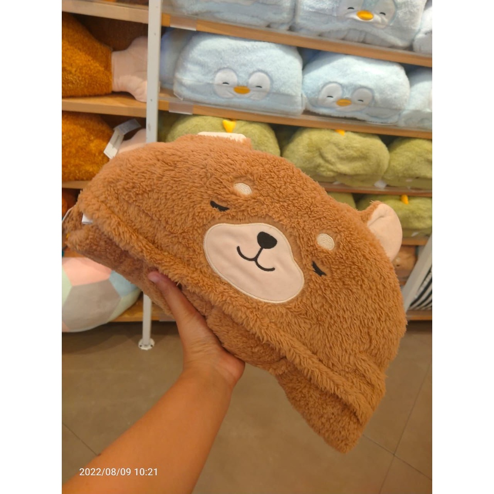Jual MINISO X WE BARE BEARS! marvel & Wbb kids blanket with hoodie ...