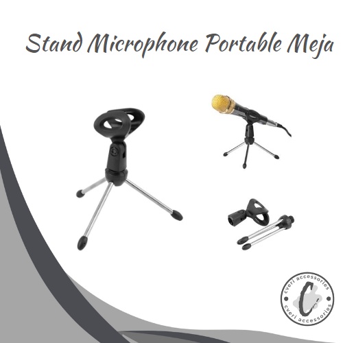 Jual Stand Microphone Mini Portable Meja Murah Kaki Besi Alumunium ...