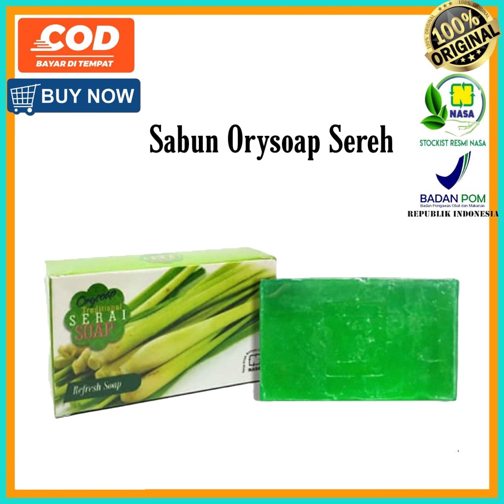 Jual SABUN BADAN,SREH,80GRM,ORYSOAP, ORIGINAL,NASA PUSATSCOD / Orysoap ...