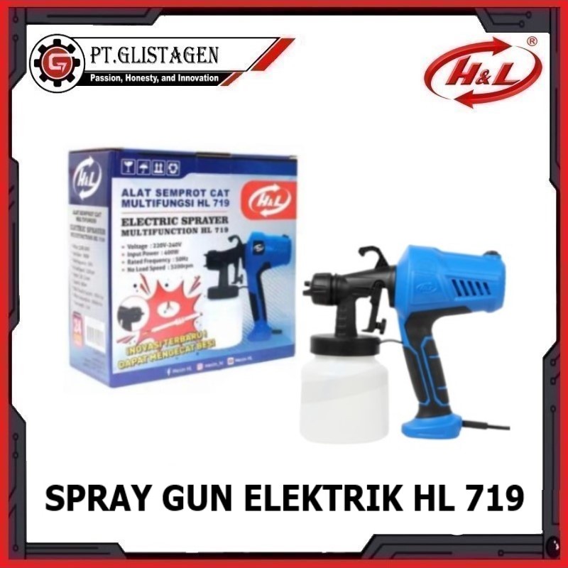 Jual Spray Gun Electric Alat Semprot Cat Minyak Tembok Elektrik HL 719 ...