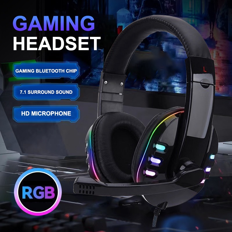 Jual Headphone Gaming Bass Gaming Headset 3D Stereo Headset Game ...