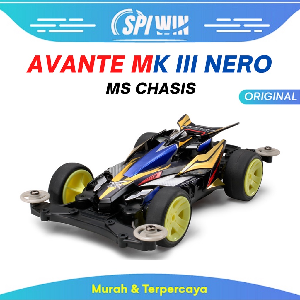 Jual Tamiya Original Mini 4WD Avante MK III Nero MS Chasis Large Tire ...