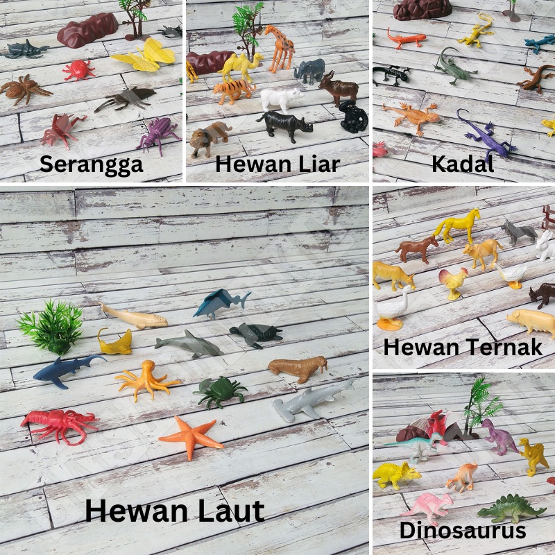 Jual Set 12 Figure Miniatur Hewan Animal World 6908 | Mainan Ikan Laut ...