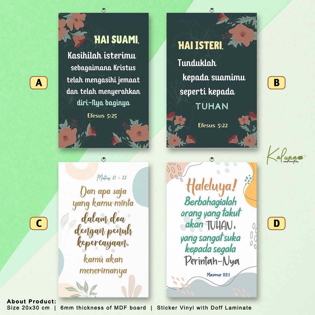 Jual Hiasan Dinding Rohani Kristen/Katolik 8 - Kaluna | Shopee Indonesia