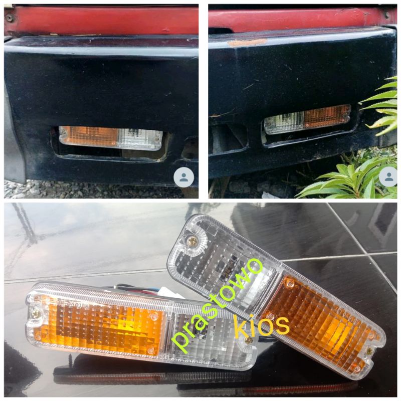 Jual lampu sen bemper custome modif 2 socket kijang super grand Rover ...
