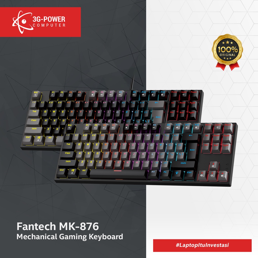 Jual Fantech ATOM MK876 TKL RGB Mechanical Keyboard Gaming | Shopee ...