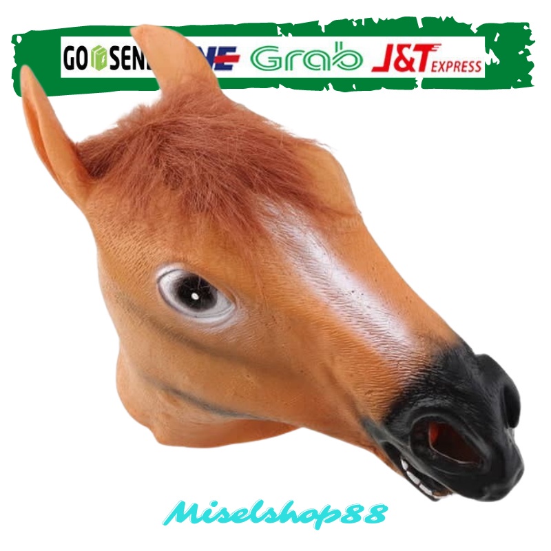 Jual Topeng Kuda bahan latex horse mask party termurah | Shopee Indonesia