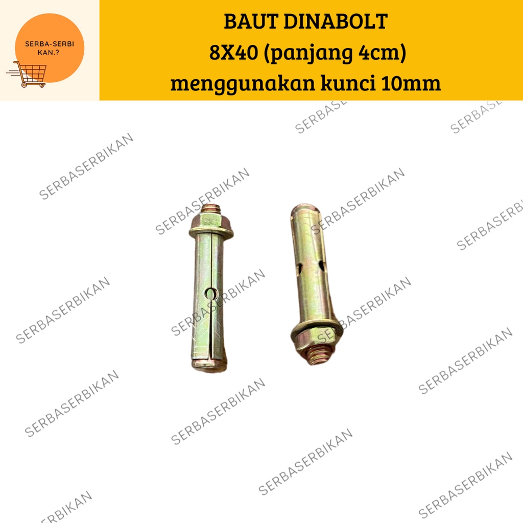 Jual BAUT DYNABOLT M8 X 40 BAUD DINABOLT BETON | Shopee Indonesia