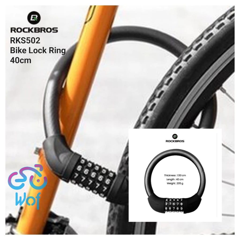 Jual ROCKBROS Kunci Gembok Sepeda Bike Bicycle Lock Ring 40cm RKS502 ...