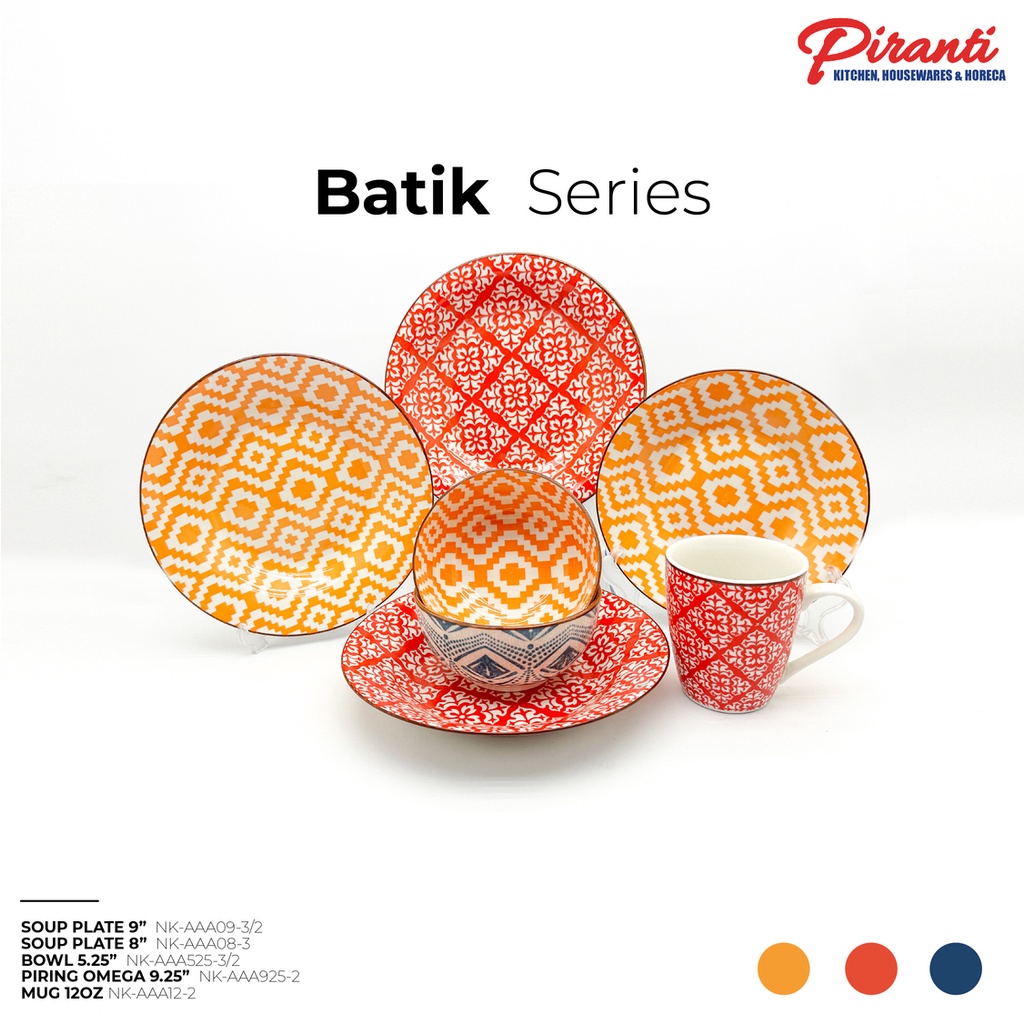 Jual NAKAMI Peralatan Makan Batik Series - Set Piring Mangkok Gelas ...