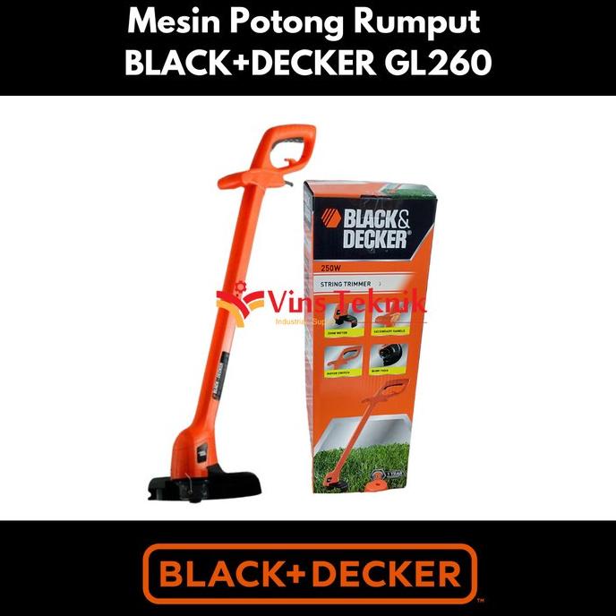 Jual GL 260 Black Decker 250W String Trimmer Pemotong Rumput Senar GL260 | Shopee Indonesia