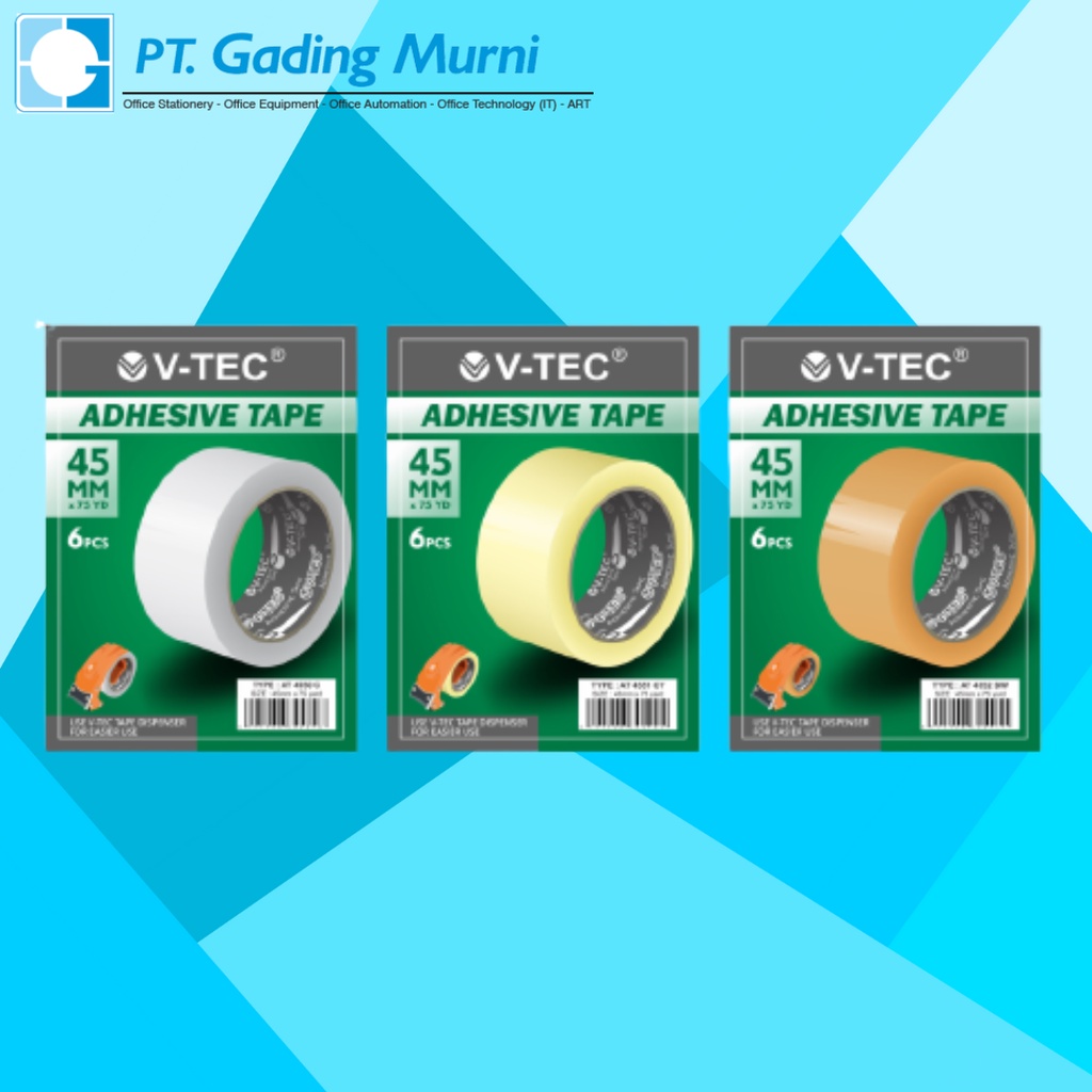 Jual V-TEC Adhesive Tape Type AT 4550 C 4551 CY 4552 BW | Shopee Indonesia