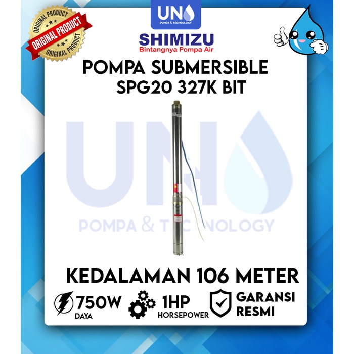 Jual Pompa air Shimizu Submersible Pump 3" SPG 20 327K (1 HP) | Shopee ...