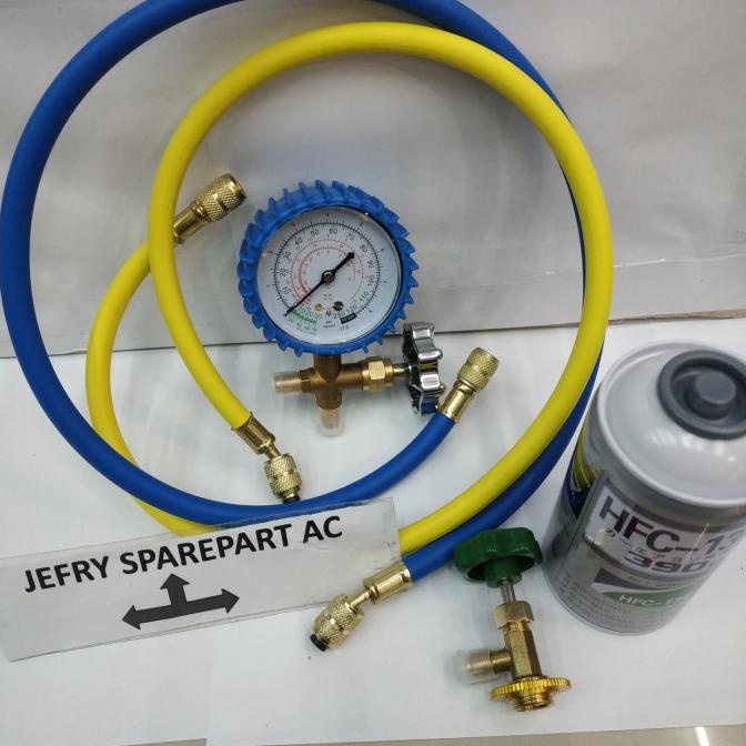 Jual Paket isi freon kulkas Manifold single non sighlas R134a barang ...