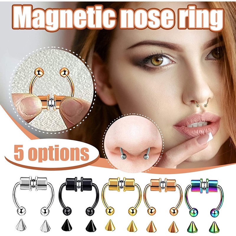 Jual 1 Pc Cincin Tindik Hidung Palsu Bentuk U Fashion Korea Punk Rock ...