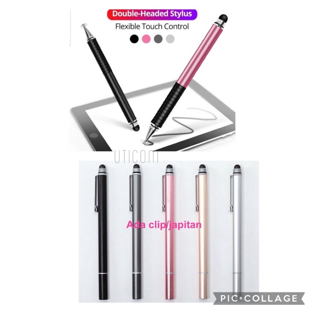 Jual Stylus pen universal android iphone ipad semua touch screen 2 in 1 ...